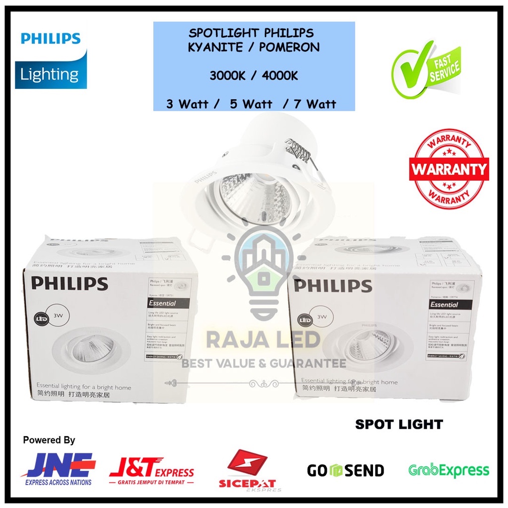 Jual LAMPU LED PHILIPS KYANITE / POMERON 3W 5W 7W 070 SPOTLIGHT 3 WATT ...