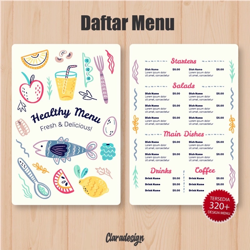 Jual Jasa Desain Menu / Design Menu Makanan Minuman / Buat Menu Murah ...