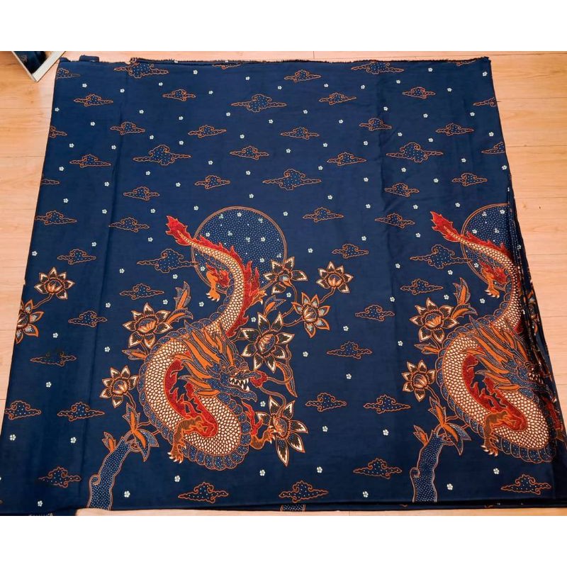 Jual Kain Primisima Batik Jawa Solo motif naga biru | Shopee Indonesia