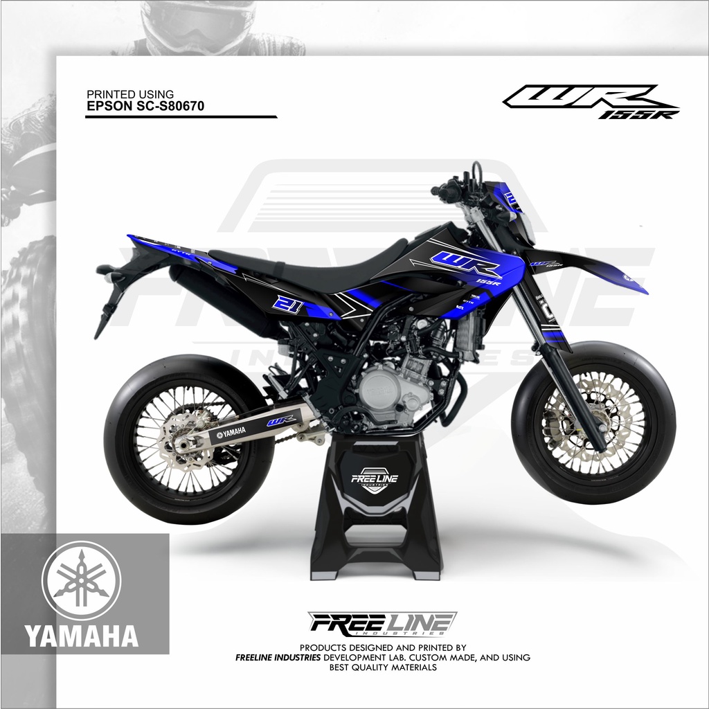Jual Decal WR155 R Hitam Bisu Bebas Custom Desain Full Body | Shopee ...