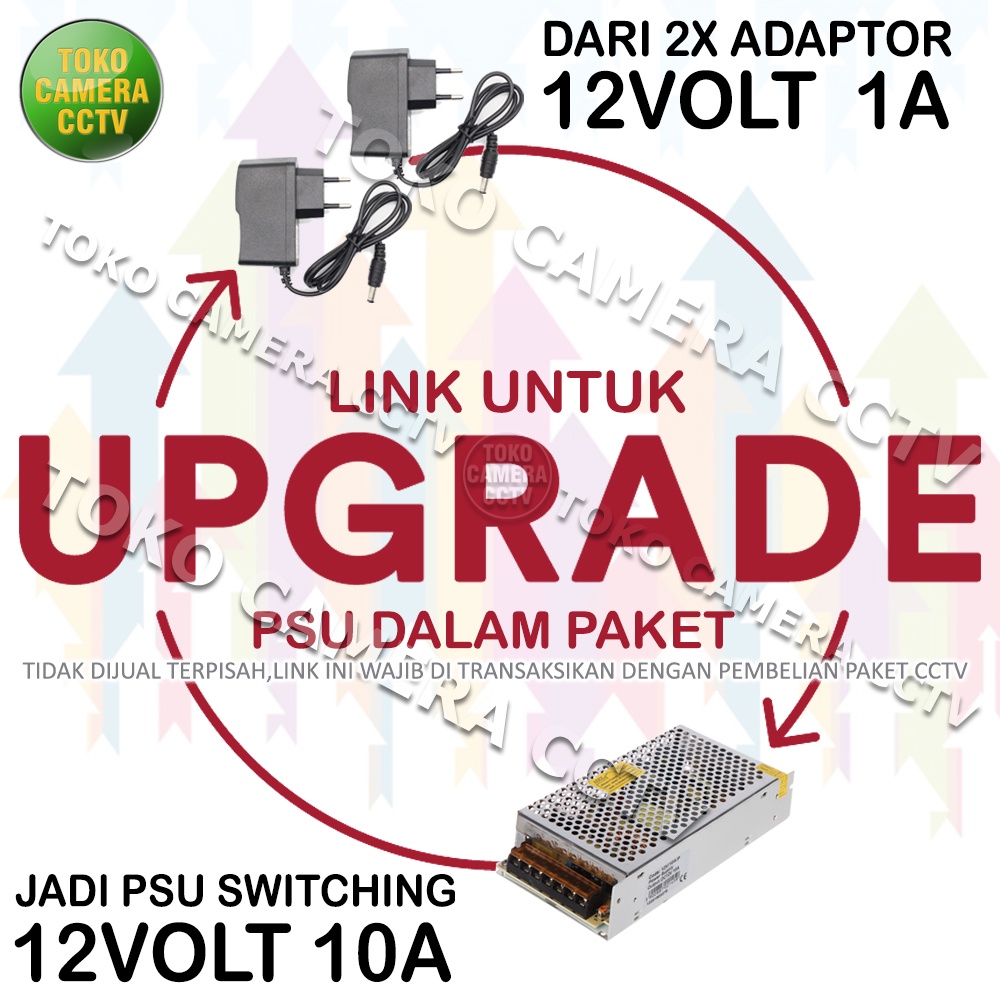 Jual UPGRADE 2X ADAPTOR 12V 1A KE PSU JARING 12V 10A | Shopee Indonesia