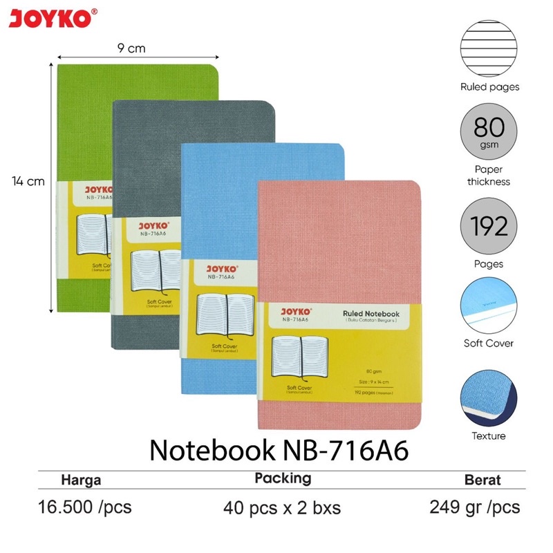 Jual Ruled Notebook / Diary / Agenda / Buku Catatan / Notepad Bergaris ...