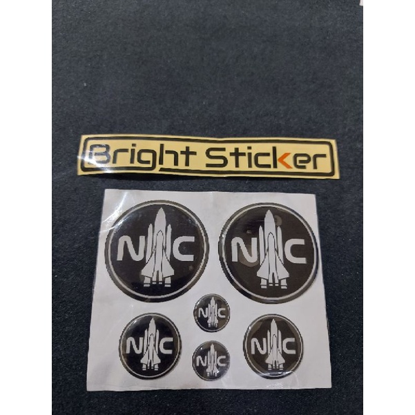 Jual STICKER EMBLEM LOGO NIC NASA SET STICKER MOTOR STICKER MOBIL ...