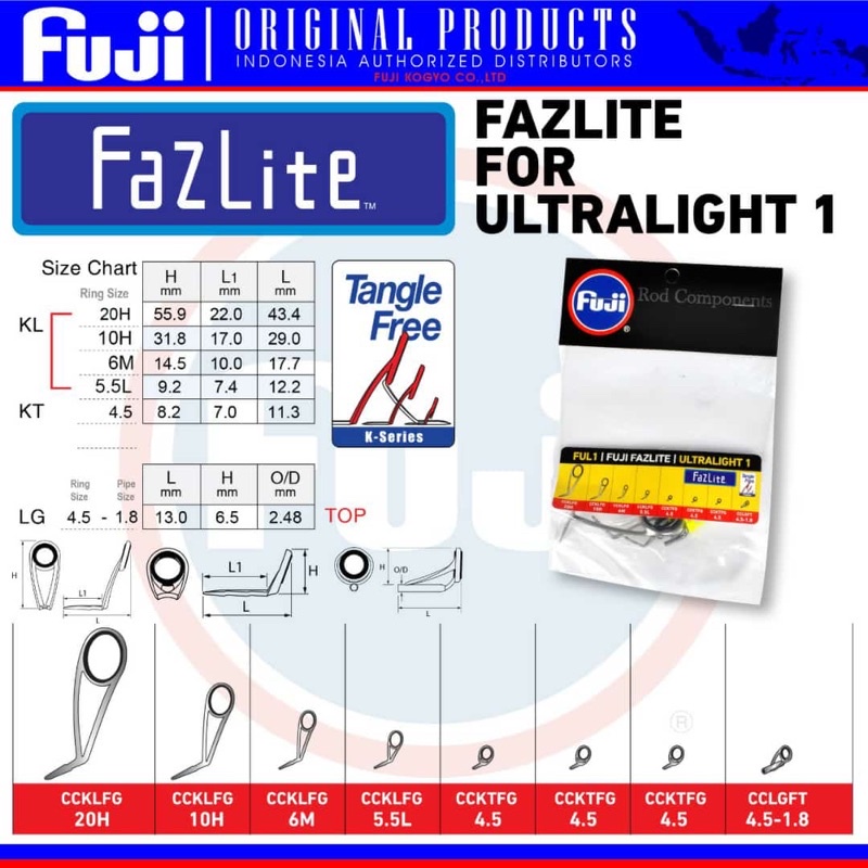 Jual ring guide set fuji fazlite ultralight 1 original | Shopee Indonesia