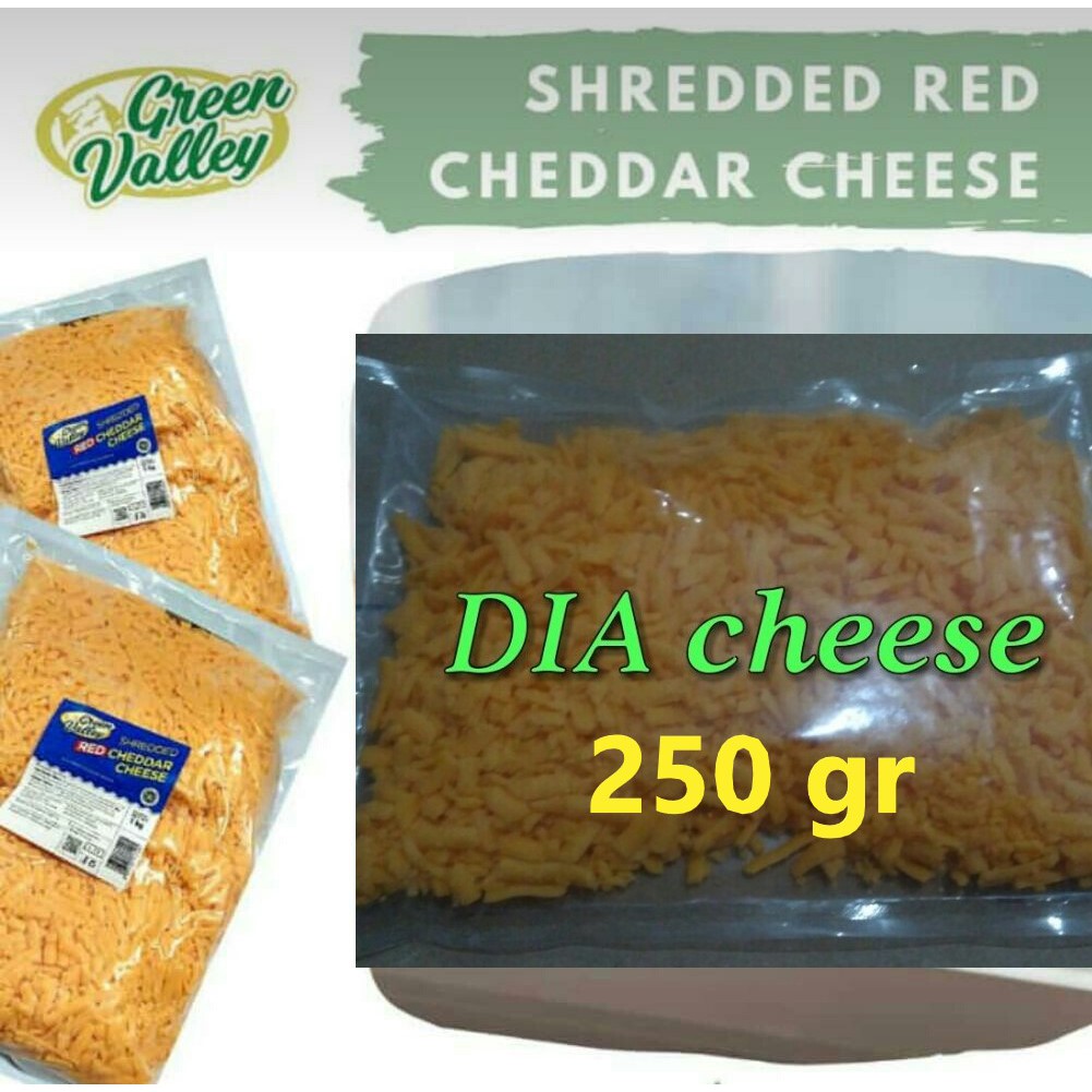 Jual Keju Cheddar Merah Parut 250 gram ( Shredded Red Cheddar ...