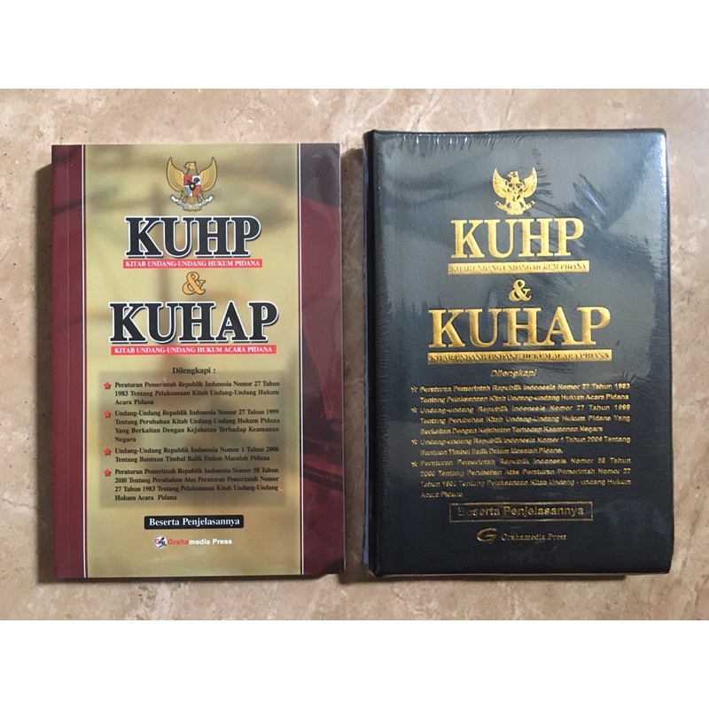 Jual KUHP & KUHAP Kitab Undang Undang Hukum Pidana & Kitab Undang ...