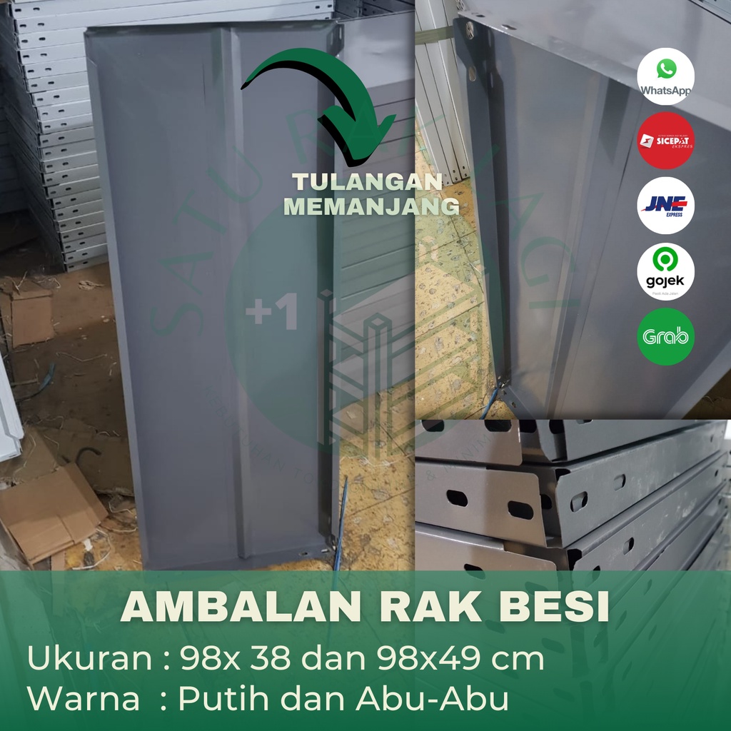 Jual Plat Ambalan Rak Gudang Besi Siku Lubang Rak Serbaguna | Shopee ...