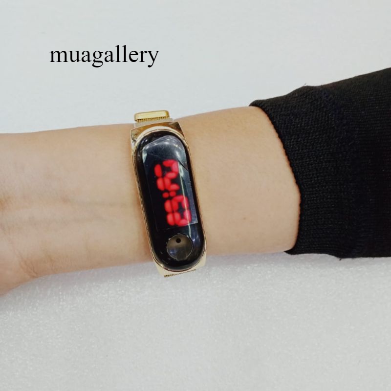 Jual jam tangan wanita LED Digital capsul rantai pasir magnet / jam ...