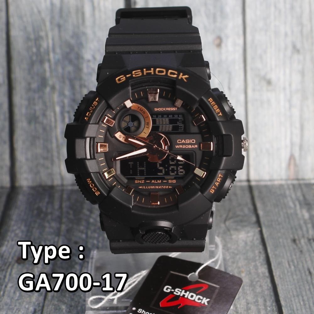Jual Casio G Shock GA700 GA710 Black Gold Hitam Emas Jam tangan pria ...