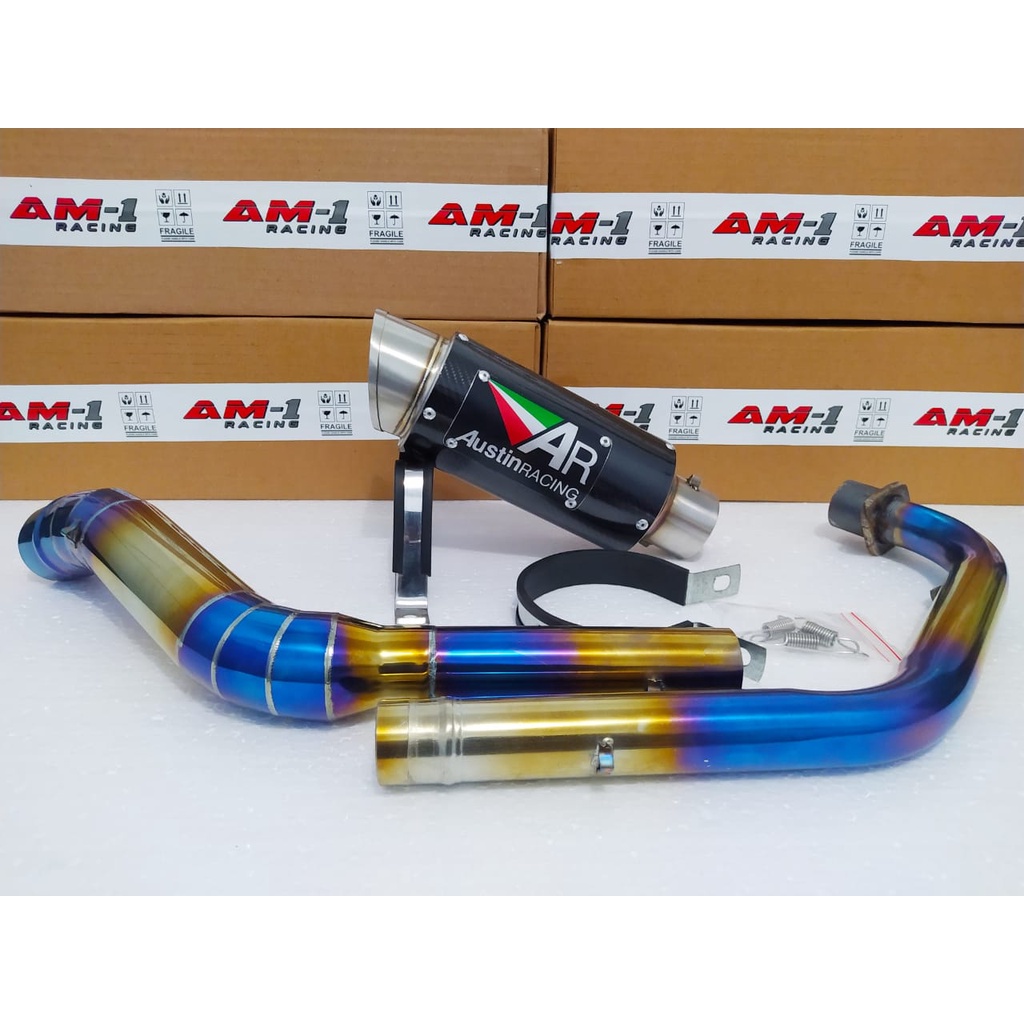 Jual Kenalpot Knalpot Racing Bluemoon AR Austin Carbon All new cbr150r ...