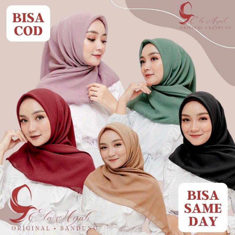 Jual [ COD ] Bella Square 50 Warna Hijab Segiempat ( BISA GOSEND SAME DAY INSTAN ) WARNA LENGKAP ...