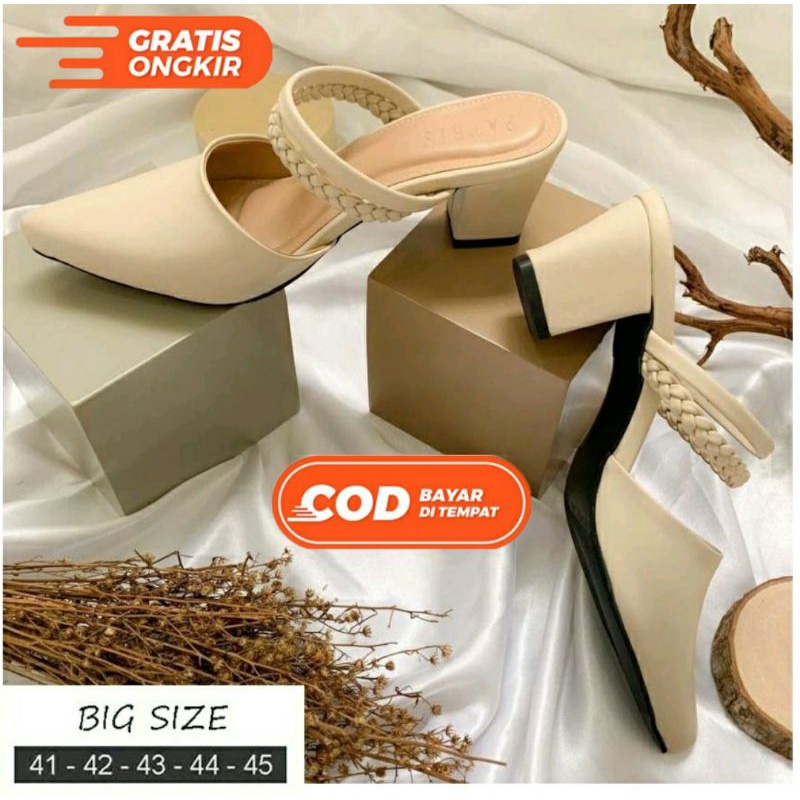 Jual BIG SIZE 41-42-43-44-45 Mules Wanita Pesta Kondangan Uk BESAR ...