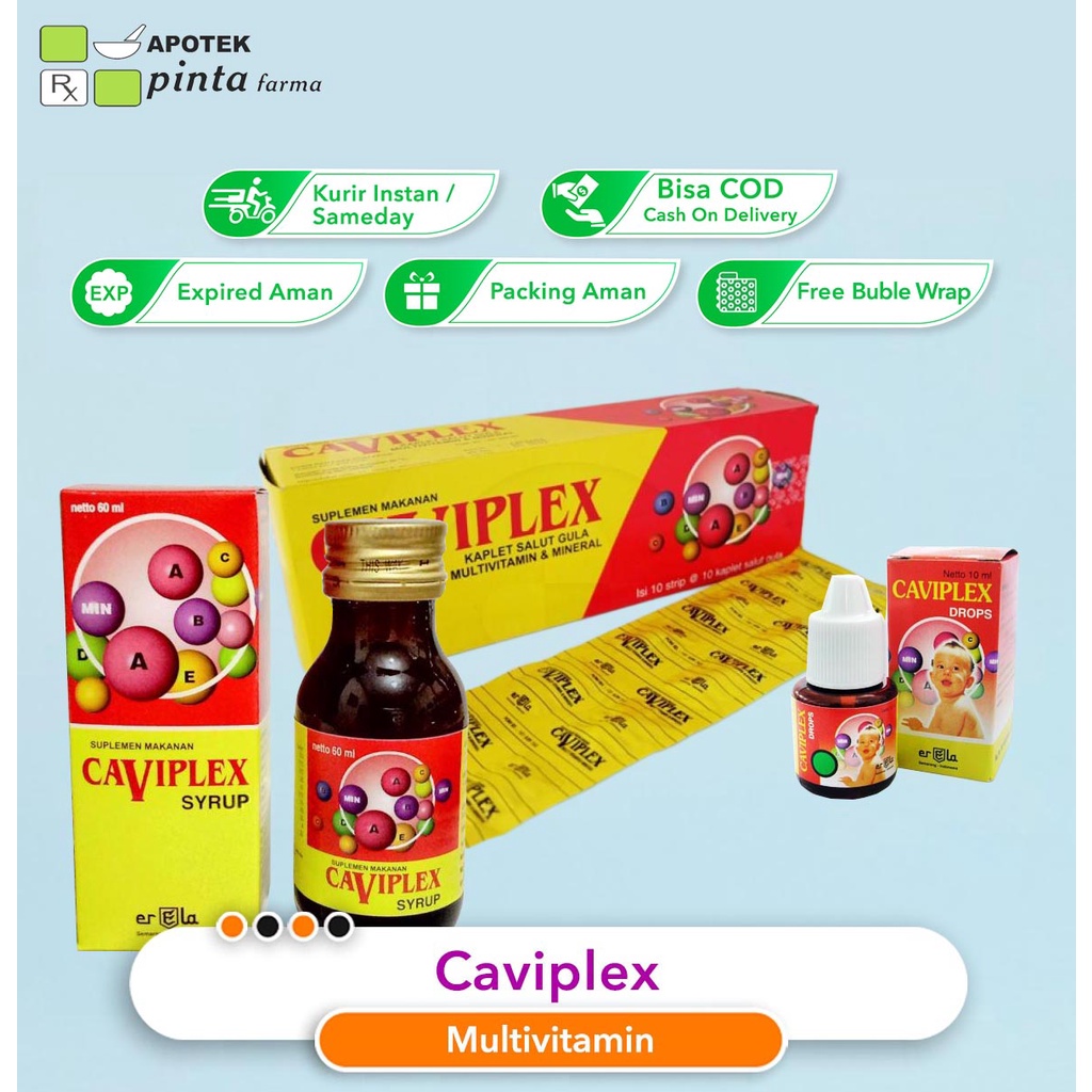 Jual Multivitamin Caviplex 10 Tablet / Sirup 60 ml | Shopee Indonesia