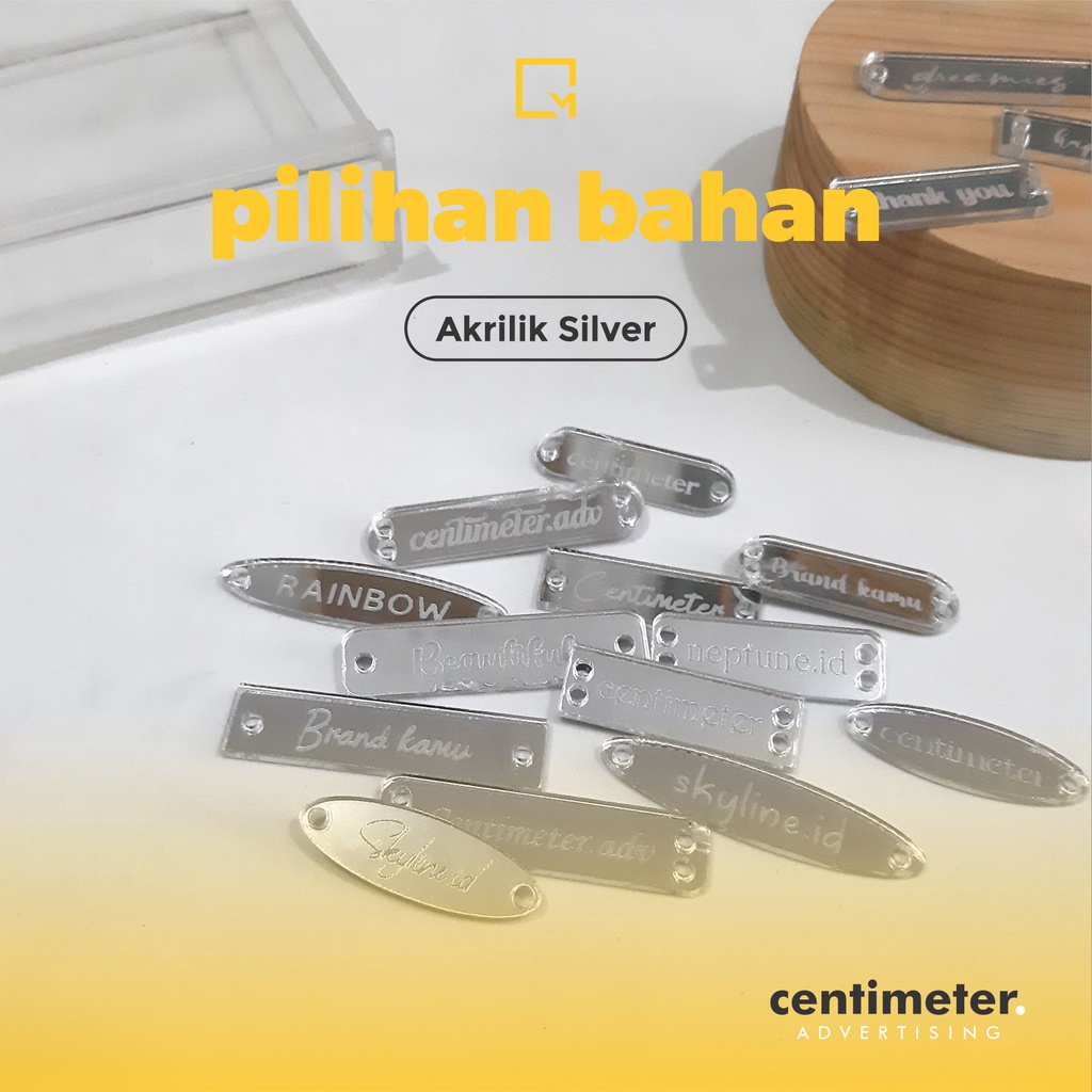 Jual LABEL HIJAB AKRILIK GRAFIR / TAG HIJAB AKRILIK / name tag label ...