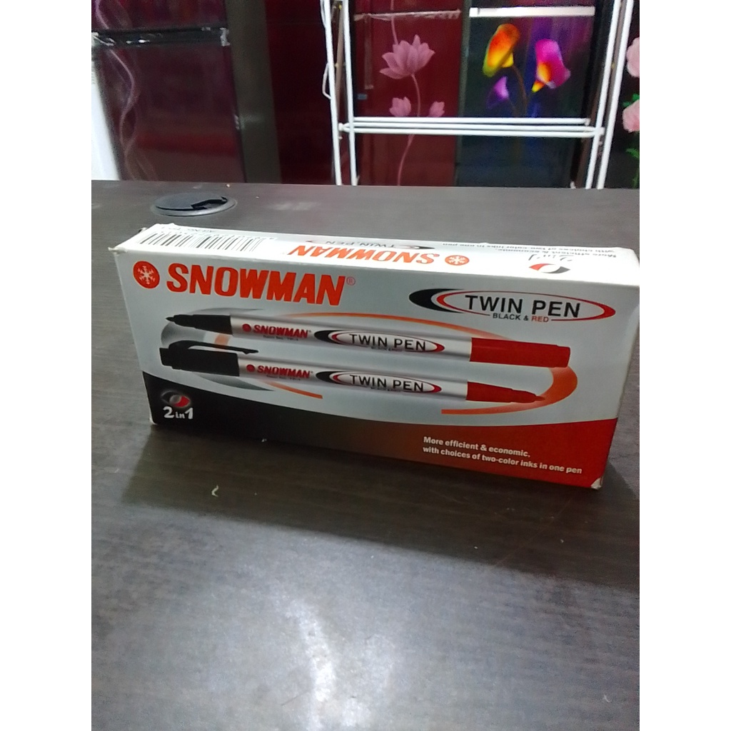 Jual SPIDOL TWINPEN SNOWMAN 2 WARNA | Shopee Indonesia