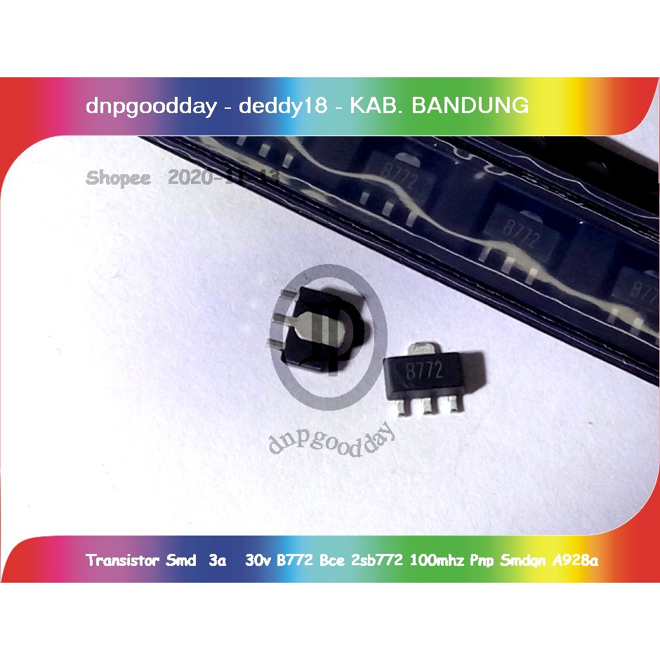 Jual Transistor Smd 3a 30v B772 Bce 2sb772 100mhz Pnp Smdgn A928a | Shopee Indonesia