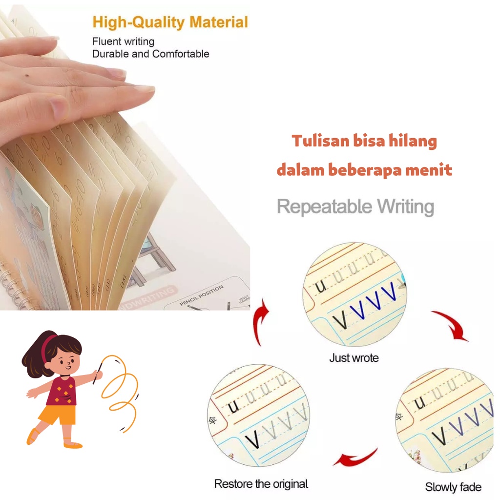 Jual Buku Ajaib 3D Belajar Tulis Menulis Anak PAUD Practice writing ...