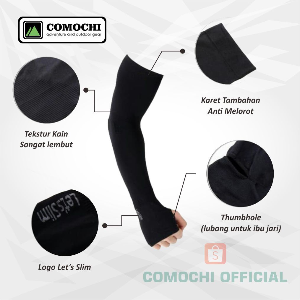 Jual MANSET TANGAN BASELAYER PRIA / WANITA MERK LETS SLIM HITAM ...