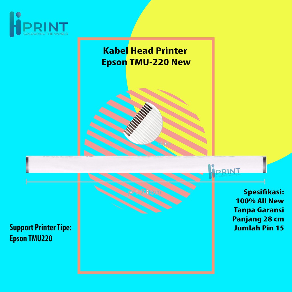 Jual Kabel Head Epson TMU220 TM-U220D, Cable Flexible TMU220 tmu-220 ...