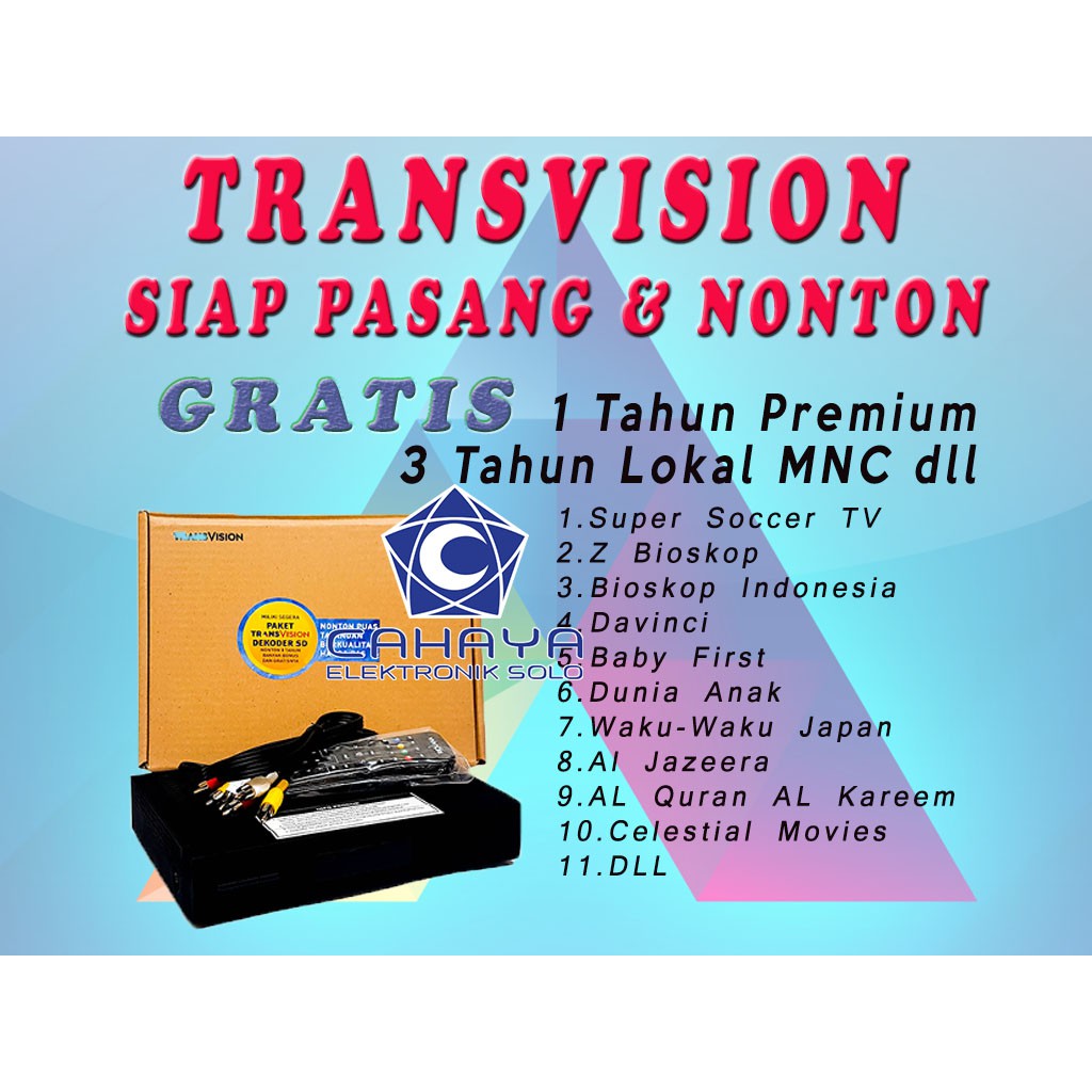 Jual Paket Transvision Ku band Siap Pasang Premium Lokal MNC Grup ...