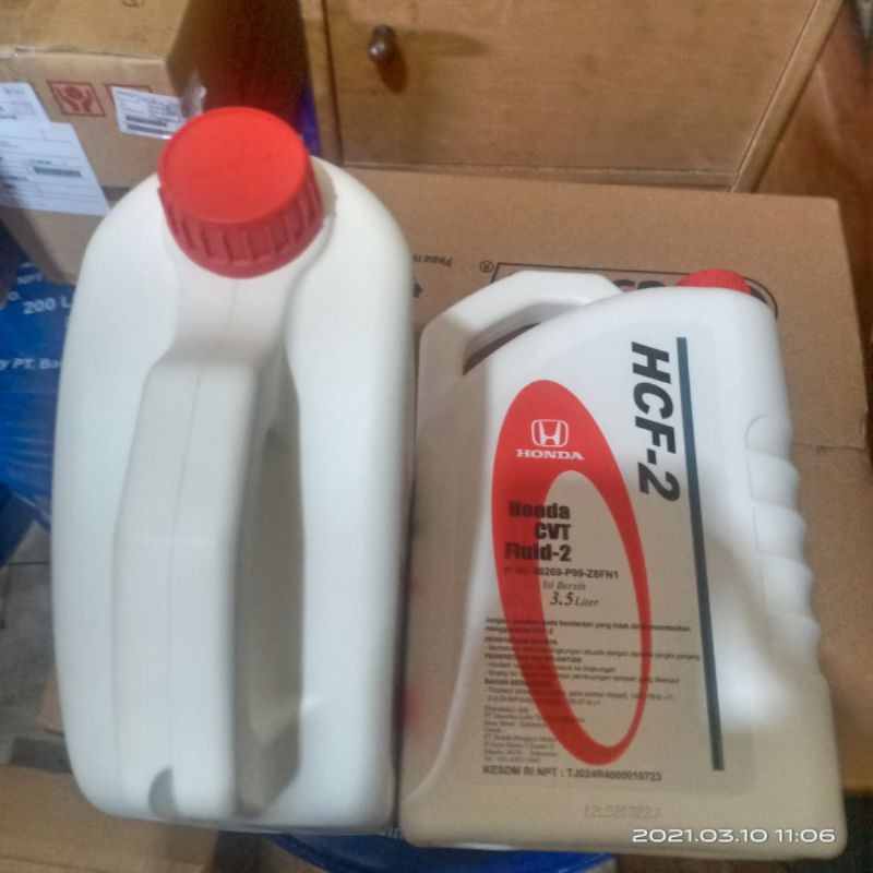 Jual oli mesin mobil oil transmisi Honda automatic CVT Fluid 2 HCF-2 asli 3.5L | Shopee Indonesia