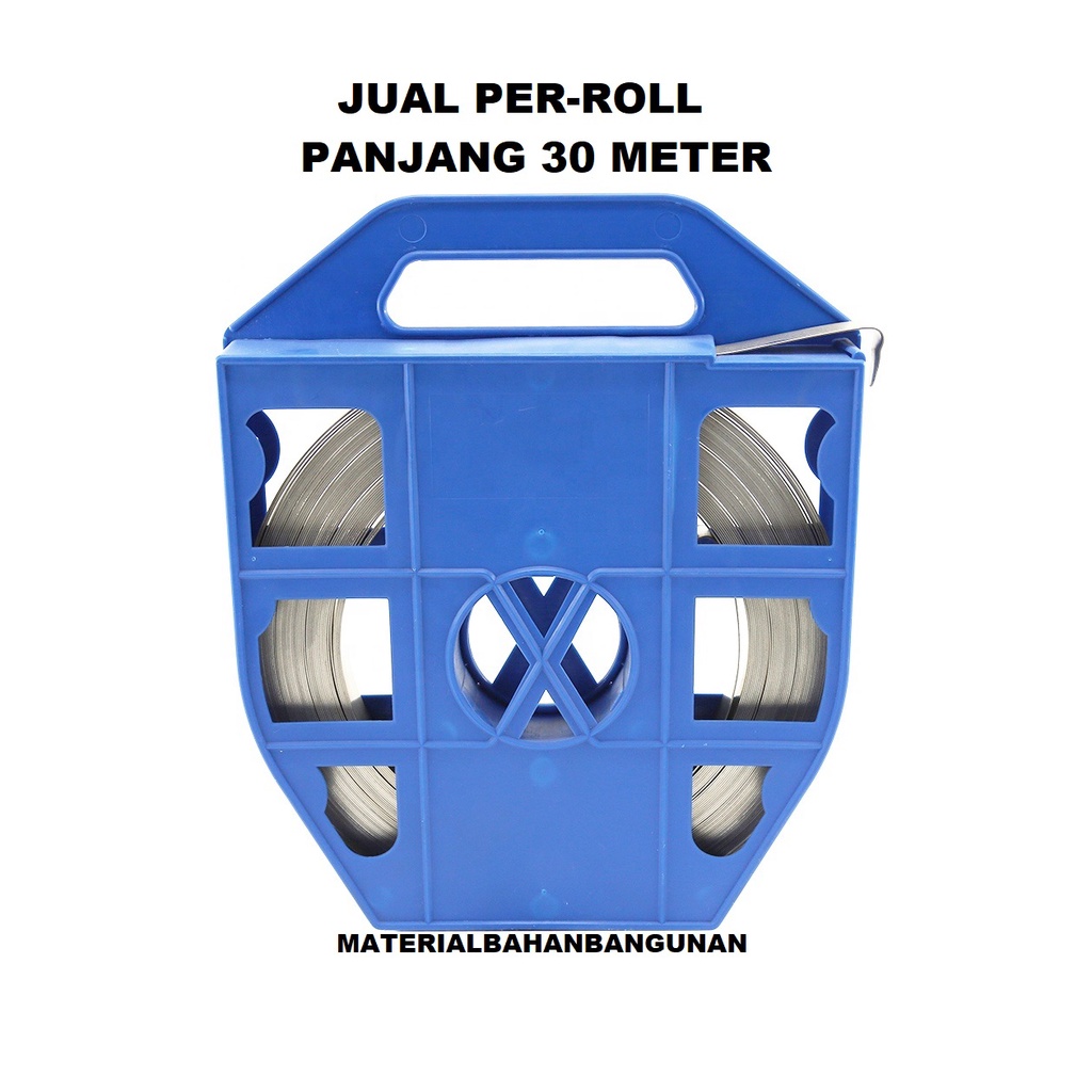Jual Plat Strapping Band 9.5 x 0.4 mm x 30 Meter Stainless Pengikat ...