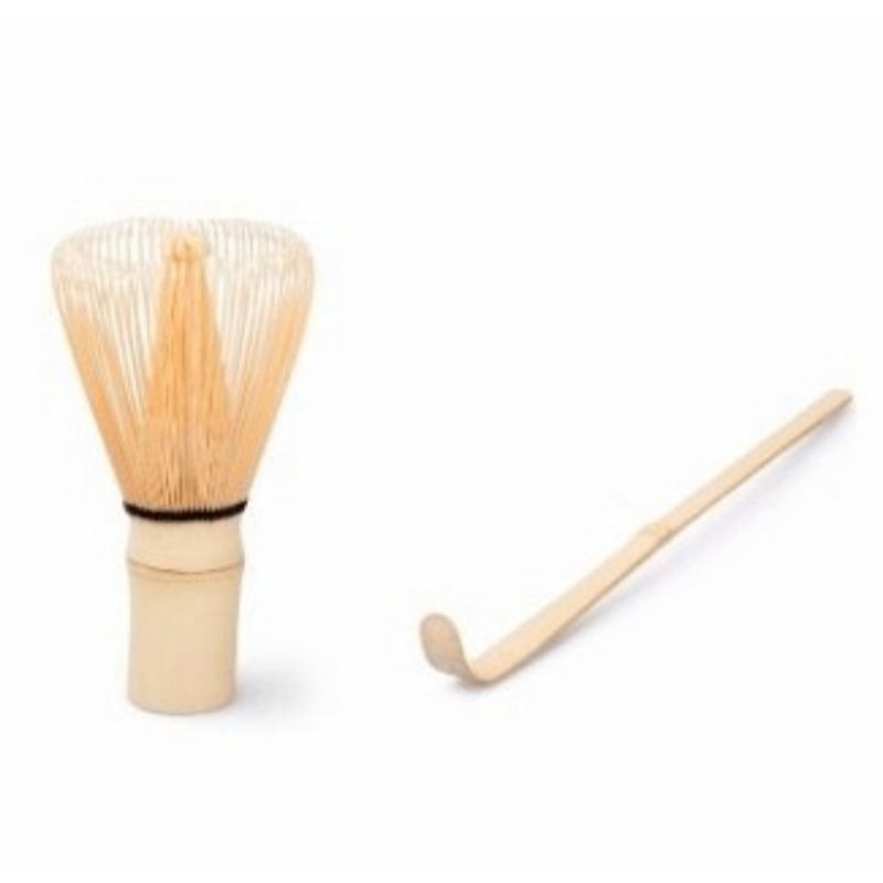 Jual Paket Duo Chasen Bamboo Whisk Stirrer + Sendok Matcha Green Tea ...