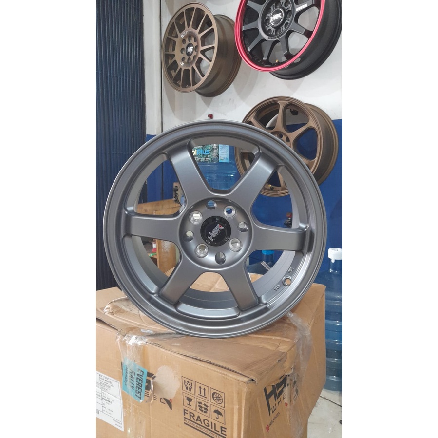 Jual VELG MOBIL AGYA CALYA R16 TE37 HSR TOKYO RATA BODY GREY PELEK RACING RING 16 MURAH | Shopee ...