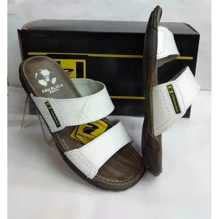 Jual Sandal kulit pakalolo boots N2321 putih sendal casual pria ...