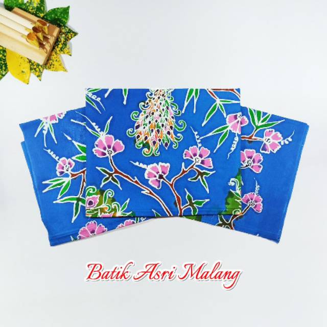 Jual Kain Batik Tulis Merak Biru. Bisa Pesan Desain & Ukuran Sesuai ...
