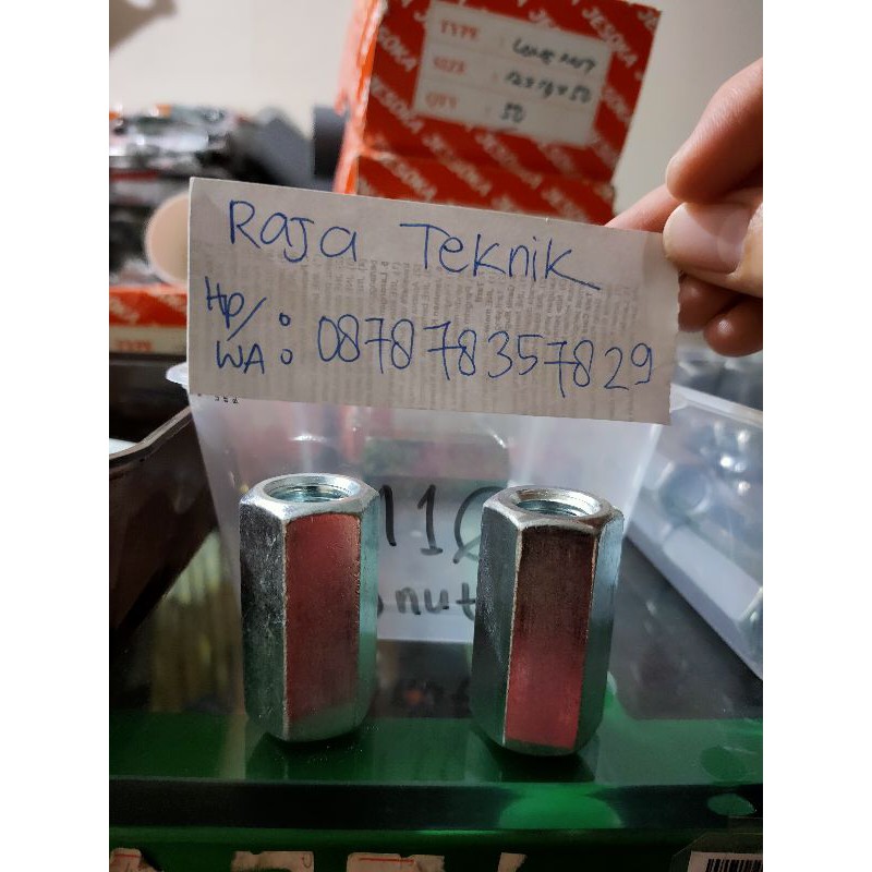 Jual long nut M16 x 50 mm kunci 24 drat pitch 2.0/ long nut m16x50 mm ...