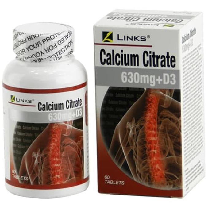 Jual Multivitamin- Links Calcium Citrate 630Mg + D3 60 Tablets -Calcium ...