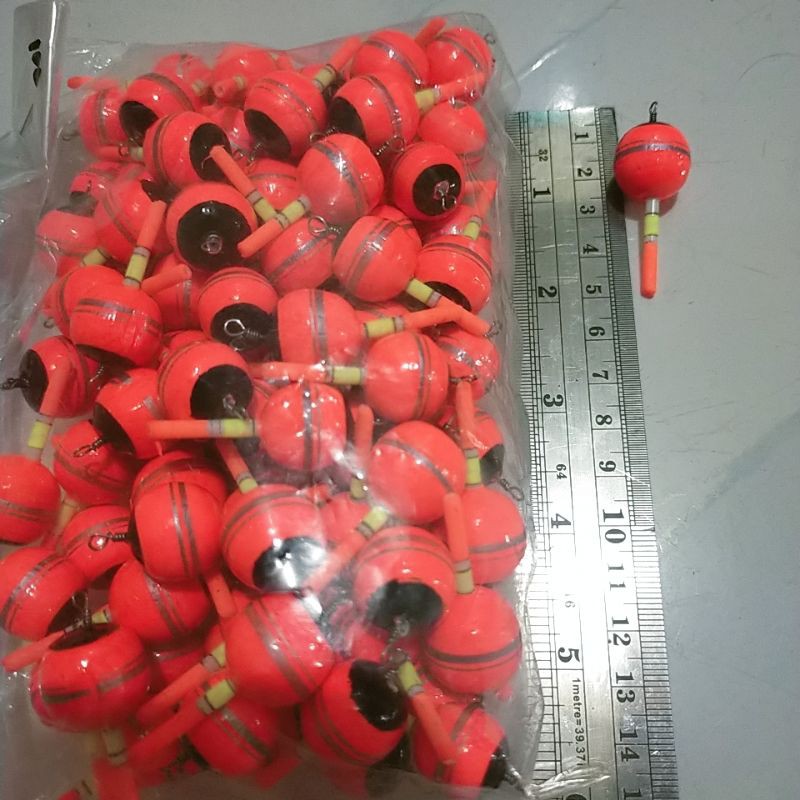 Jual Pelampung bulat 4cm merah bisa pasang starlet | Shopee Indonesia