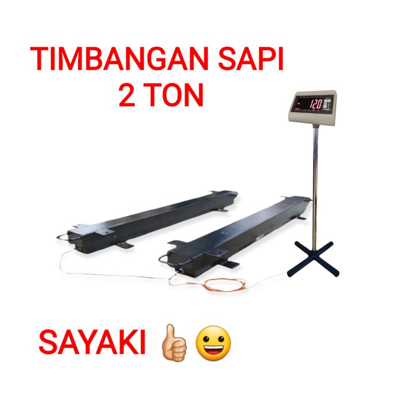 Jual Timbangan Sapi Load 1 - 2 Ton Model Balok Timbangan Hewan Ternak ...