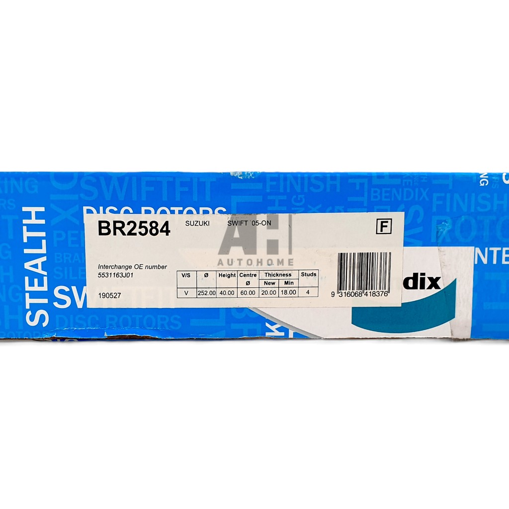 Jual Piringan Cakram Rem Suzuki Swift 2005-2011 - BENDIX Disc Brake Rotor BR2584 | Shopee Indonesia