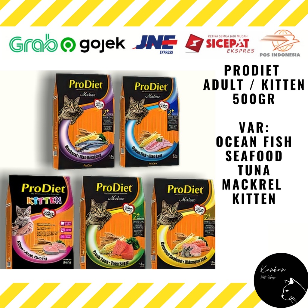 Jual PRODIET KITTEN / ADULT 500GR - ALL VARIANT (DRY CAT FOOD) | Shopee ...