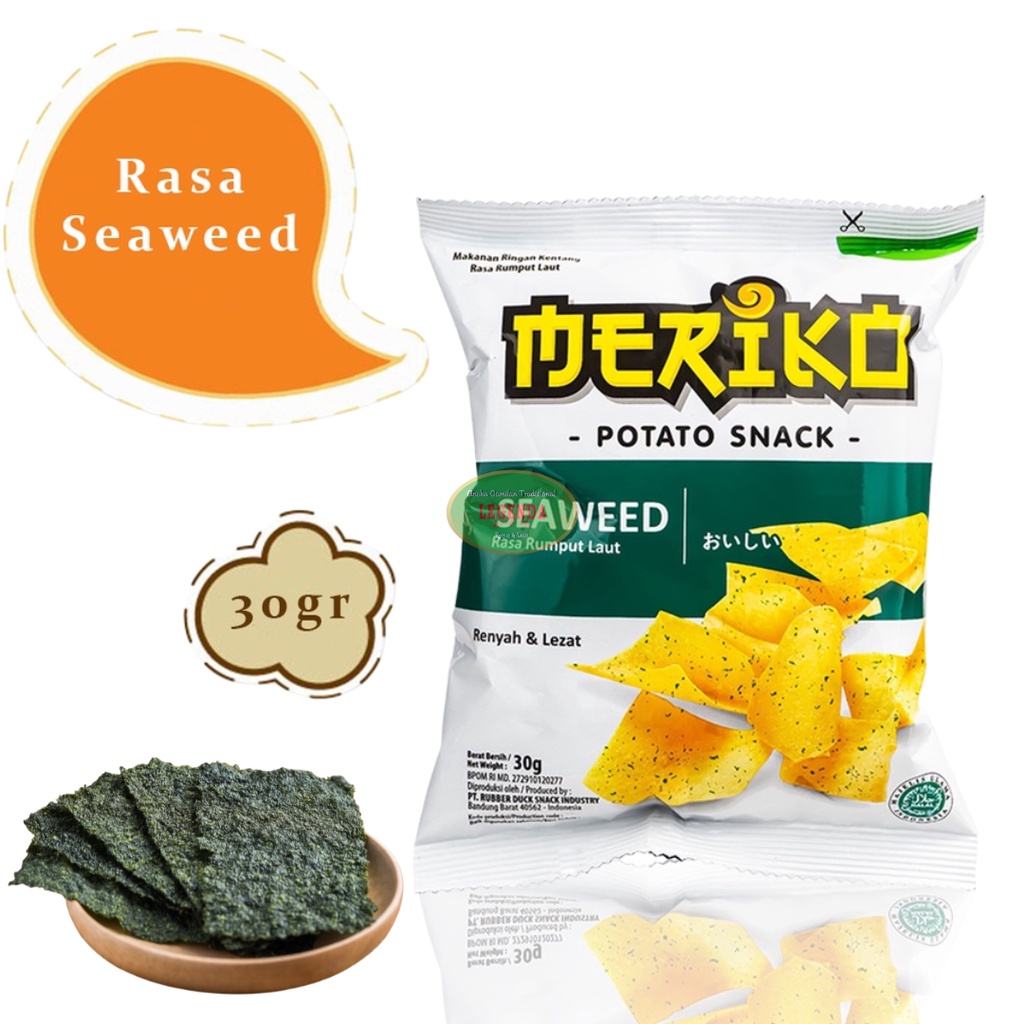 Jual Meriko Potato Seaweed 30gr keripik kentang lays chips rumput laut ...