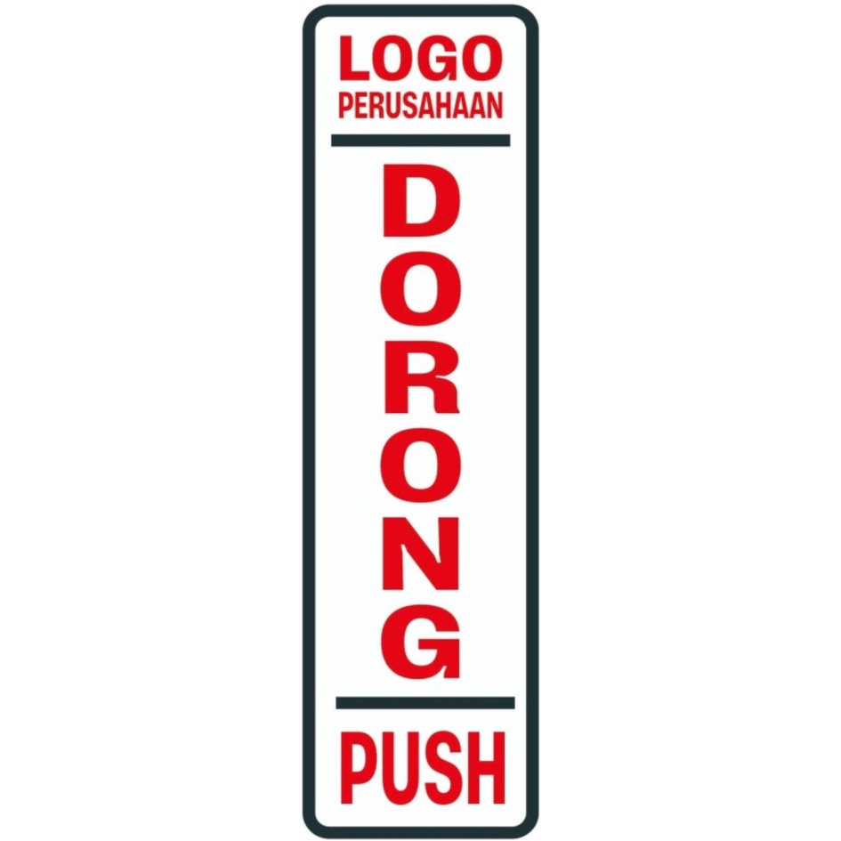 Jual STIKER/LABEL TARIK DORONG DAN GESER DENGAN CUSTOM NAMA INSTANSI ...