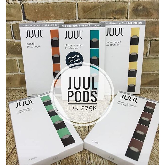 Jual Juul Pods Mango/Creme Brulee/Tobacco/Mint/Menthol/Fruit - Cool ...