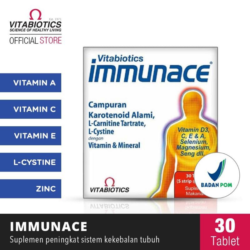 Jual Vitabiotics Immunace 30 Tablets (Multivitamin) | Shopee Indonesia