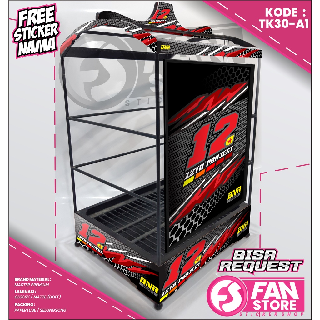 Jual Stiker Decal SANGKAR KOTAK Sangkar BNR 12 Project Sangkar Spesial 12 Tahun BNR Sangkar ...