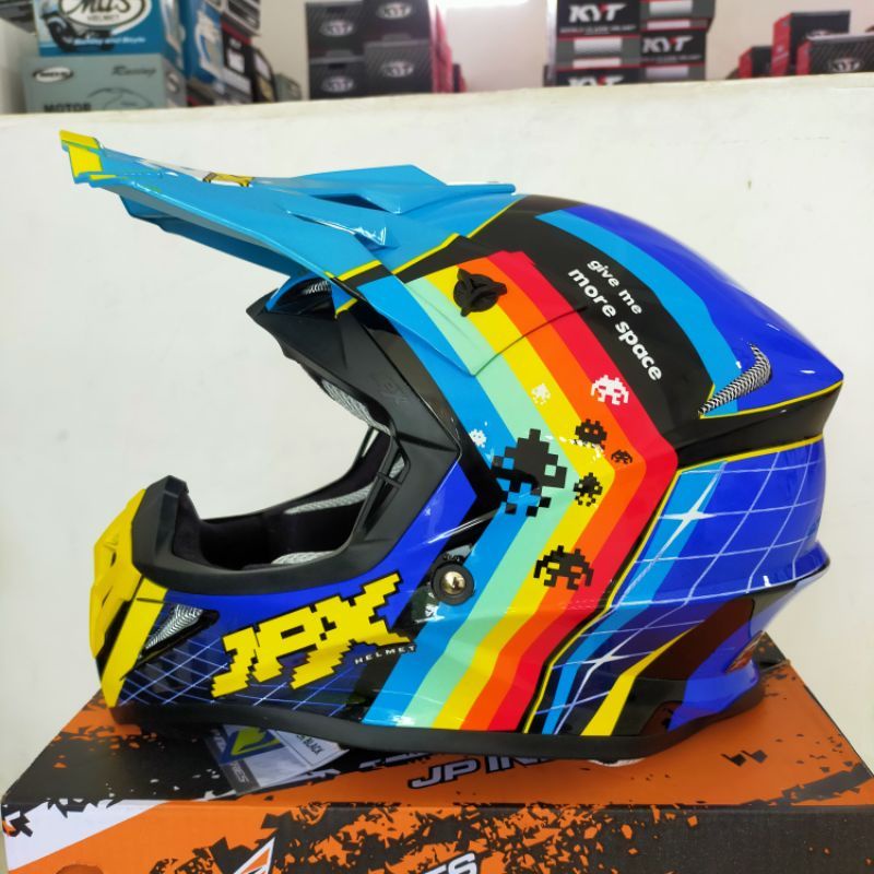 Jual HELM JPX CROSS X41 BLACK GLOSS HELM CROSS JPX HITAM GLOSS HELM ...