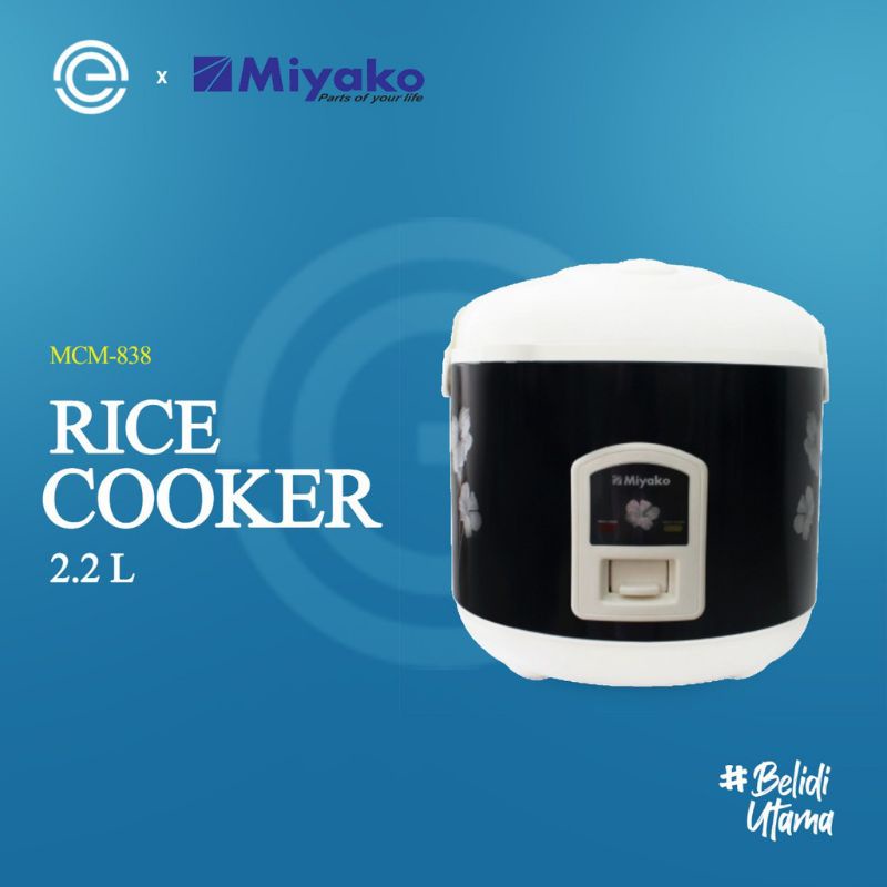 Jual MIYAKO Rice Cooker 2.2 Liter Magic Com 3in1 Jumbo MCM 838 | Shopee ...
