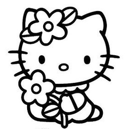 Jual Gambar Sketsa Mewarnai Tema Hello Kitty | Seketsa Lukis | Drawing ...