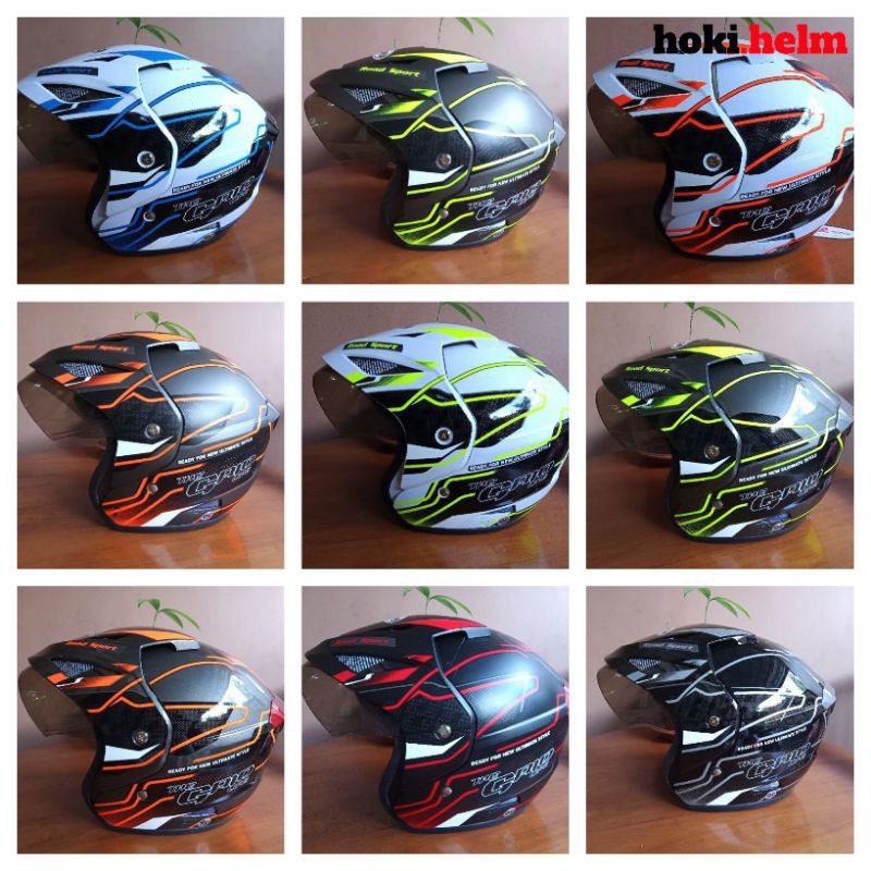 Jual HELM MOTOR SNI HELM TAKIRA MOTIF GRID LINE HELM HALF FACE | Shopee ...
