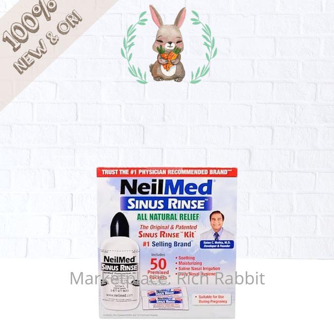 Jual NeilMed Neil Med Sinus Rinse All Natural Relief Kit 50 Premixed ...