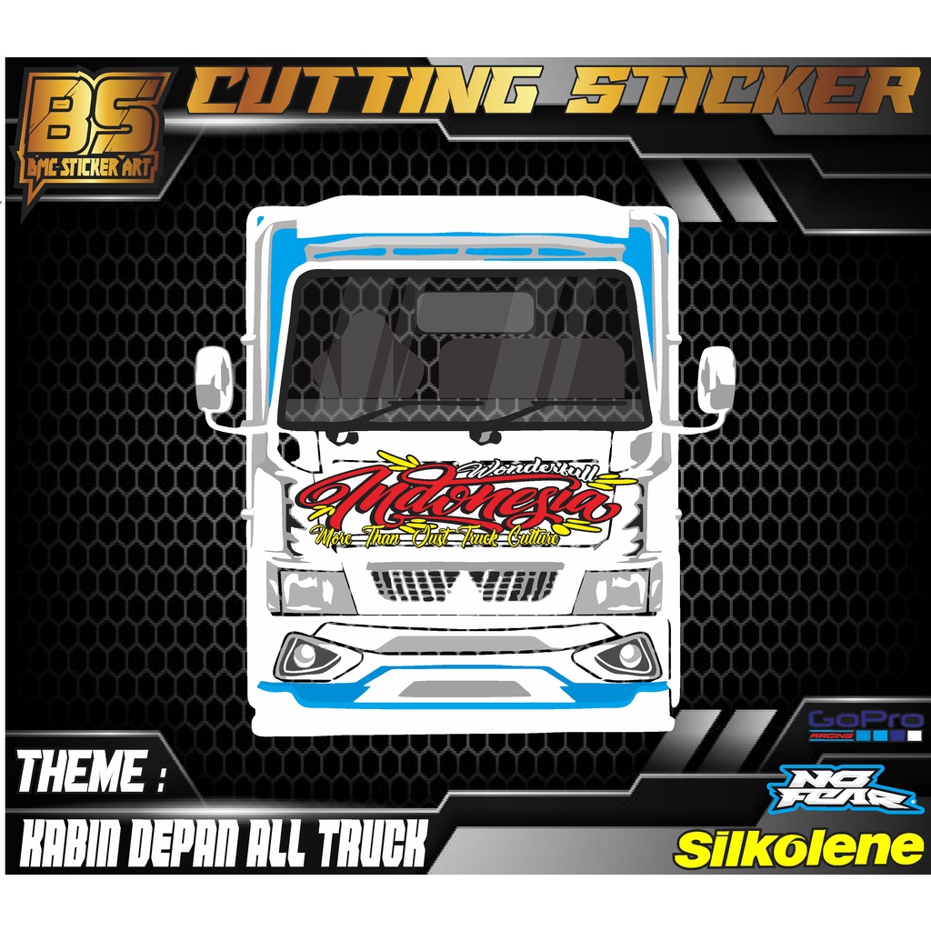Jual Sticker Cutting Truk Bagian Kabin Depan Canter, elf, dina, giga ...