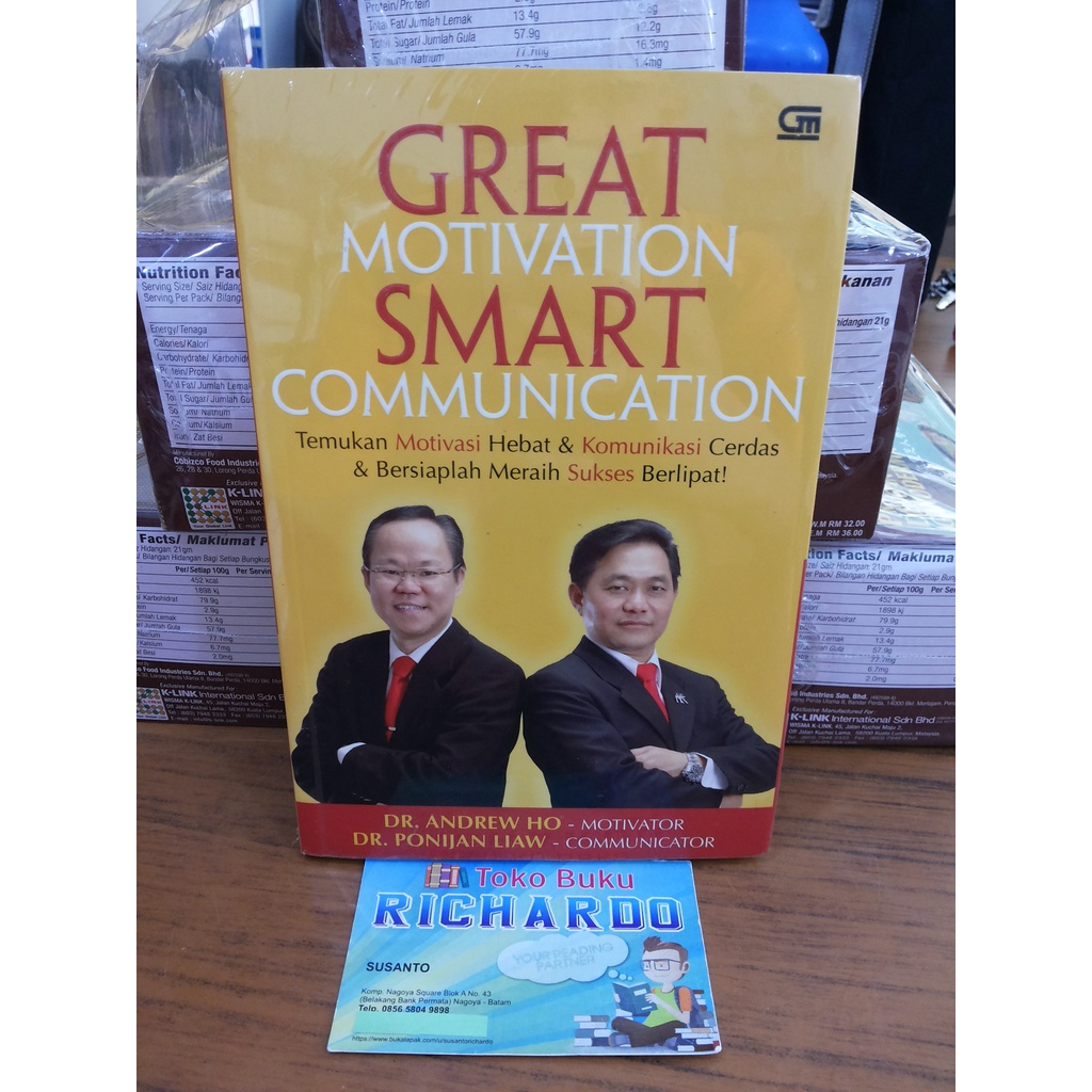 Jual Buku Great Motivation Smart Communication --- Andrew Ho & Ponijan ...