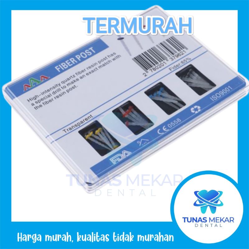 Jual Dental Fiber Post Plus Drill Pasak Fiber Gigi Post Core 4 Warna ...
