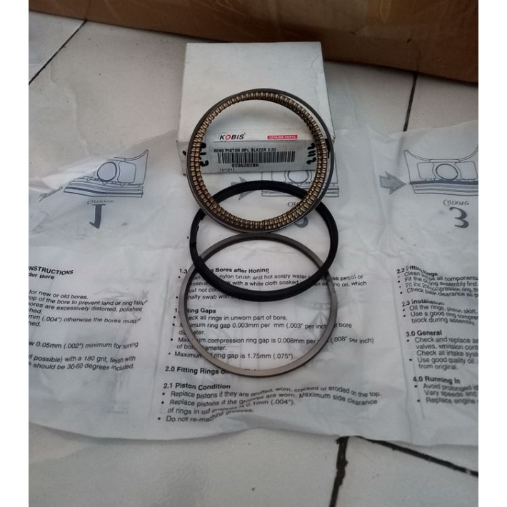 Jual ring piston seker seher oversize oz ov os 50 0.50 chevrolet tavera travera opel blazer sohc ...